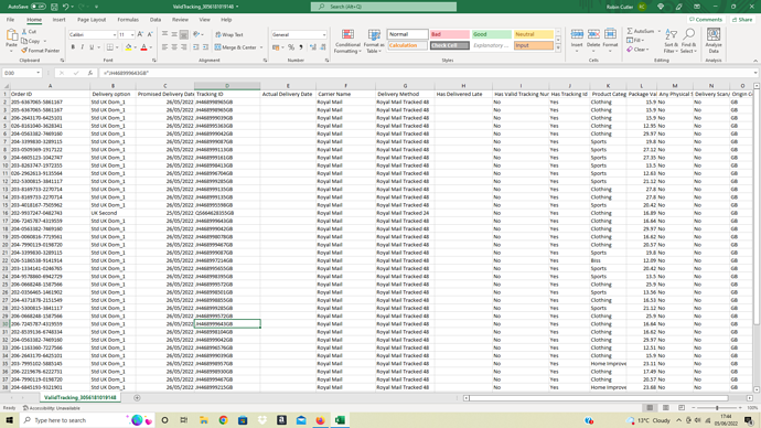 Valid Royal Mail Tracking on VTR Report - General Selling on Amazon ...