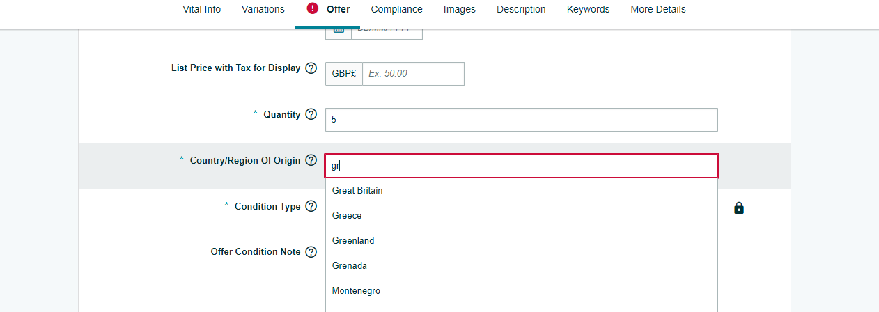 UK and GB removed from country of origin