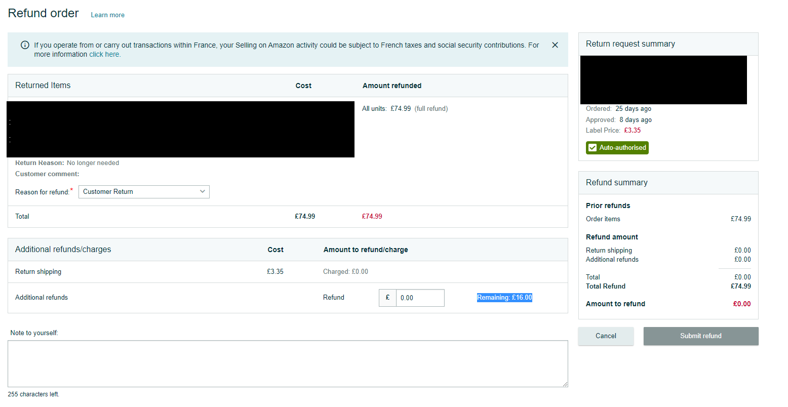 What is the additional refund field and why does it have a value next ...