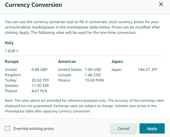 New Currency Conversion tool in Seller central