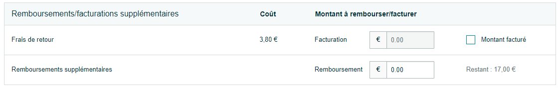 Étiquette prépayée, rétro-facturation client impossible